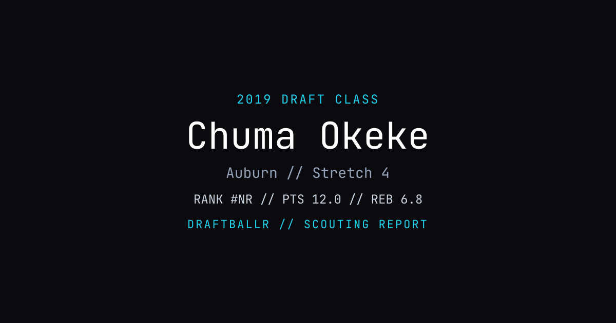 Chuma Okeke - 2019 NBA Draft Profile | DRAFTBALLR | DRAFTBALLR