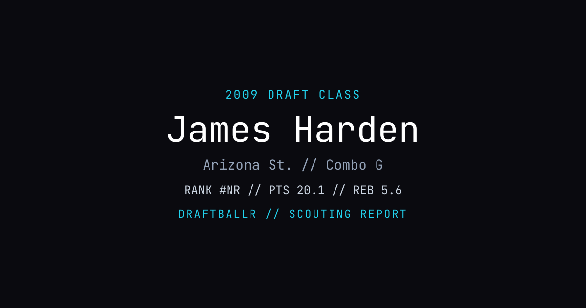 James Harden - 2009 NBA Draft Profile | DRAFTBALLR | DRAFTBALLR