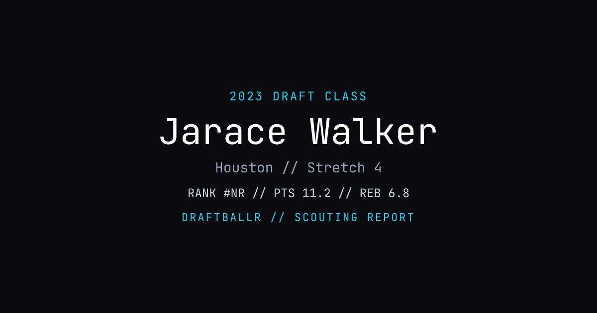 Jarace Walker - 2023 NBA Draft Profile | DRAFTBALLR | DRAFTBALLR