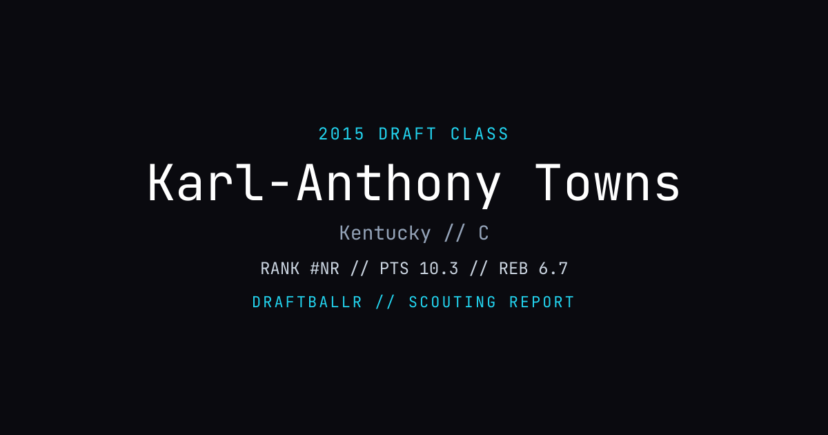 Karl-Anthony Towns - 2015 NBA Draft Profile | DRAFTBALLR | DRAFTBALLR